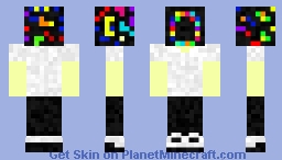 Rainbow Head Minecraft Skin