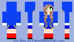 Sonic Girl GoGoSonic Minecraft Skin