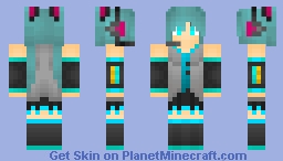 Hatsune Miku Vocaloid Minecraft Skin
