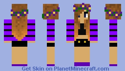 Pretty Girl With Ombre Hair Minecraft Skin