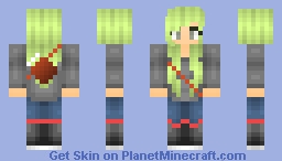 καγ нαrℓσω Lime Haired Wonder (Quiver) Minecraft Skin