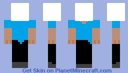 Simplified Steve w/ Black Pants Minecraft Skin