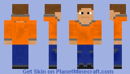 Orange Hoodie Minecraft Skin