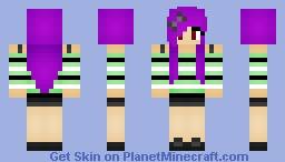 Purple Hair Girl Minecraft Skin