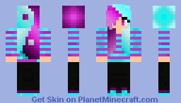 Neon Yin Yang :D Minecraft Skin