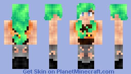 Green Hair Minecraft Skin