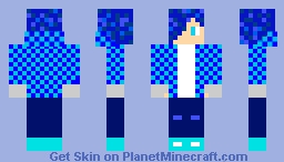 Blue Checkered shirt guy Minecraft Skin