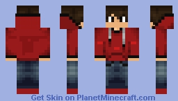 Red Hoodie Minecraft Skin