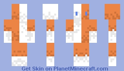 White-Orange Man Minecraft Skin