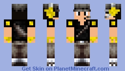Team fortress 3 black and yellow scout Minecraft Skin