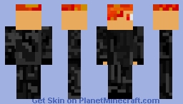 Flaming Boy (Flame hair, Assassin like skin) Minecraft Skin