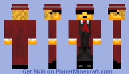 Funny Red Suited dale Minecraft Skin