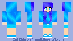 Blue girl Minecraft Skin
