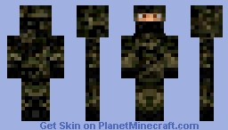 forest camouflage Soldier Minecraft Skin