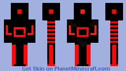 Black & red robot Minecraft Skin