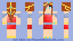 Red evening dress Minecraft Skin