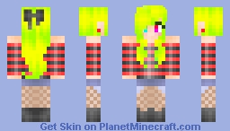 Neon Scene Girl Minecraft Skin