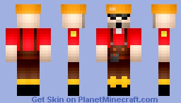 Red Engineer Minecraft Skin