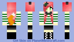 Izuna (Pink Hair & Fox Tail) Minecraft Skin