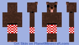 Bear in Boxers Minecraft Skin