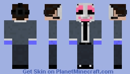Slightly changed Hoxton PD2 skin Minecraft Skin