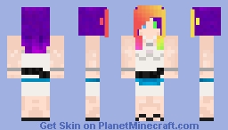 Rainbow girl Minecraft Skin