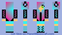 Rainbow DJ girl Minecraft Skin