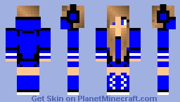Blue jacket girl Minecraft Skin