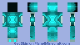 glowing cyborg Minecraft Skin