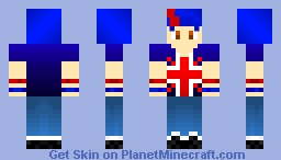 England Supporter Male Minecraft Skin