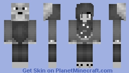 Gray Girl Minecraft Skin