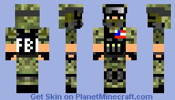 American FBI Agent Soilder Minecraft Skin