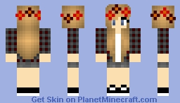 Cute Female Skin Red Version Minecraft Skin