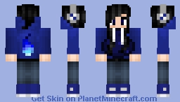 Lisa Maria Minecraft-Skin Blauer Dust & Flame Gaming Minecraft Skin
