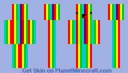 Rainbow Noob Minecraft Skin