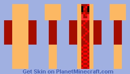 hot dog man (with ketchup) Minecraft Skin