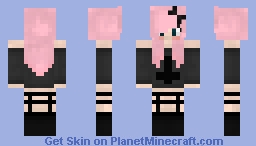 - DΣΣЯPЦПK - ♥ Pink Pastel Goth Girl ♥ Minecraft Skin
