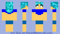 Diamond Girl With Pop Top Minecraft Skin