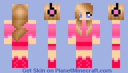 Pink Girl Gamer Minecraft Skin