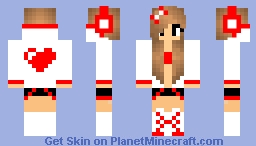 Red heart gamer Minecraft Skin