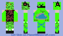 The Green Gamer Turtle Minecraft Skin