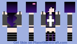 cute goth Minecraft Skin