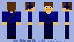 Blue Guitar Guy Minecraft Skin