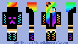 Rainbow Girl Minecraft Skin