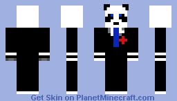 Blue gentleman panda Minecraft Skin