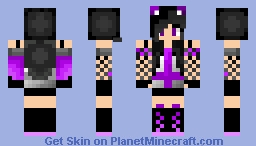 Cute Purple Girl Minecraft Skin