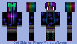 Gothic Rainbow Puke Minecraft Skin