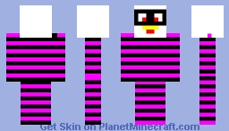 Pixelated Blue Kirby Minecraft Skin