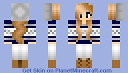 Cute Navy Sweater Girl Minecraft Skin