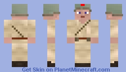 Russian Soldier in the WWII Minecraft Skin